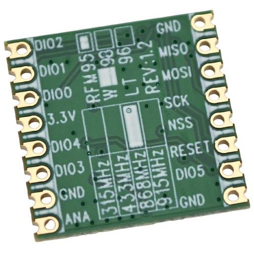 RFM95W-868-S2R | HOPERF LoRa module 868/915MHz +20/-123dBm 300Kbps| 180936